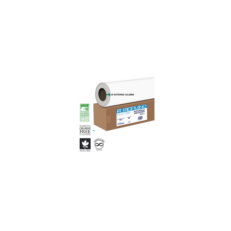 CARTA PLOTTER NATURALE 1067MMX50MT 90GR INKJET FABRIANO Cartolibreria CARTA PLOTTER NATURALE 1067MMX50MT 90GR INKJET FABRIANO Cartolibreria